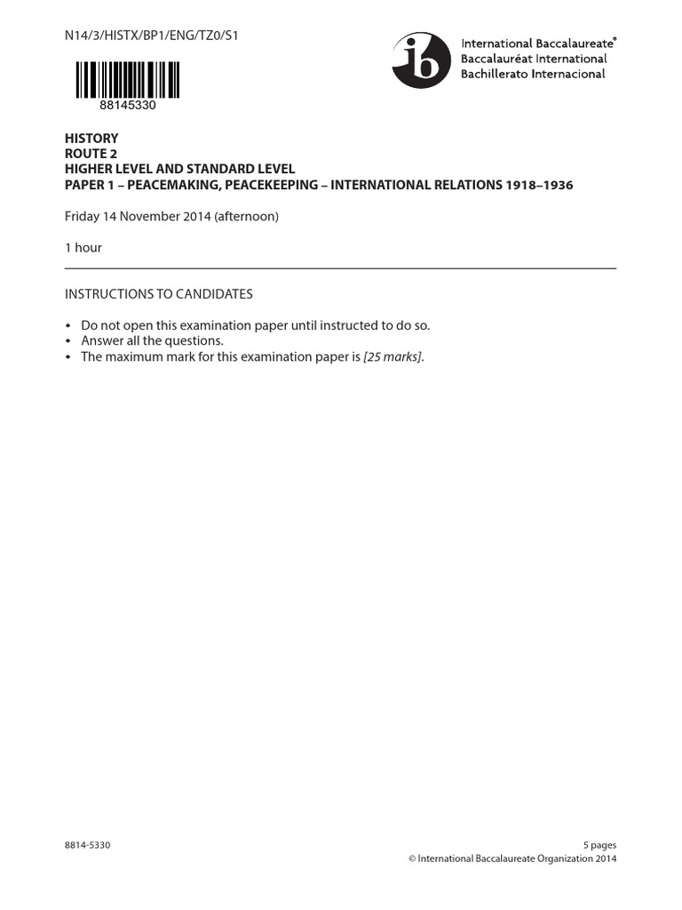 Paris Peace Treaties Analysis 1918-1936 | PDF | International Relations