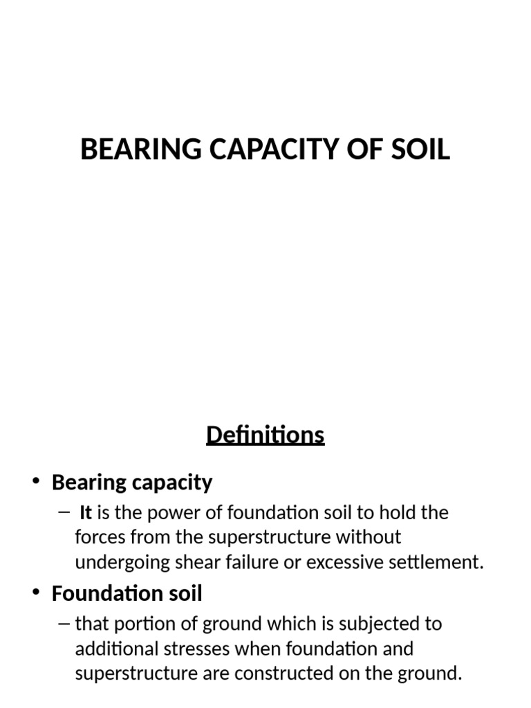 Understanding Soil Bearing Capacity | PDF | Civil Engineering ...