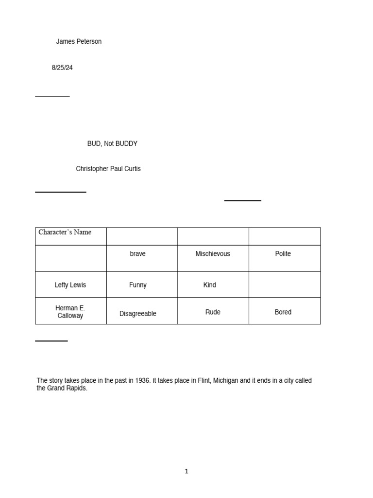 6th Grade Summer Reading Notes Red Umbrella | PDF