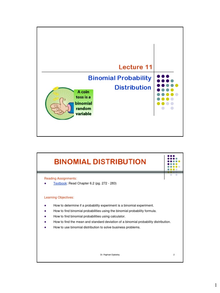 Binomial Distribution | PDF | Probability Distribution | Sample Size Determination