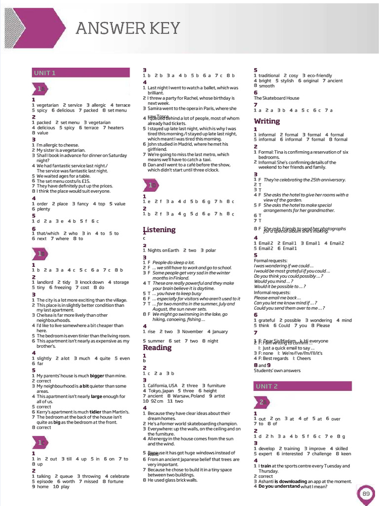 Answer Roadmap b1+ | PDF