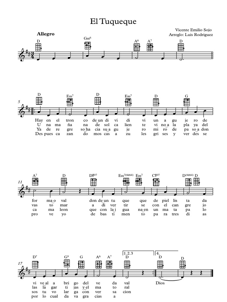 El Tuqueque - VOZ Y CUATRO | PDF