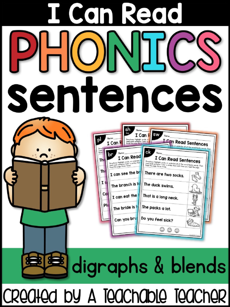 Phonics Sentences Blends and Digraphs From A Teachable Teacher | PDF
