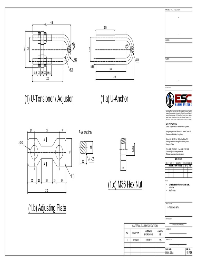 U-Tensioner and D-Shackle Specifications | PDF | Structural Engineering ...