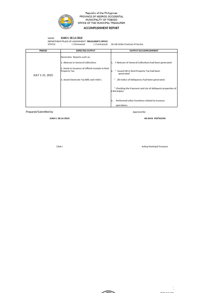 Accomplishment Reports Overview | PDF | Concrete | Building Materials