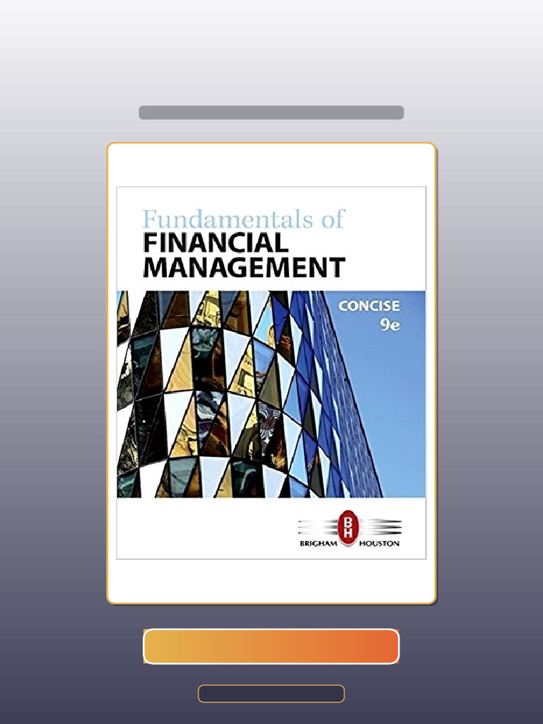 Fundamentals of Financial Management Concise Edition 9th Edition Get It ...