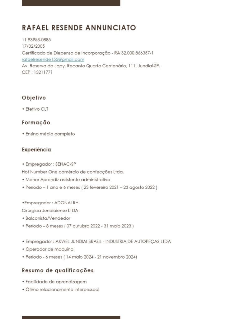 Currículo Rafael Resende-1 | PDF
