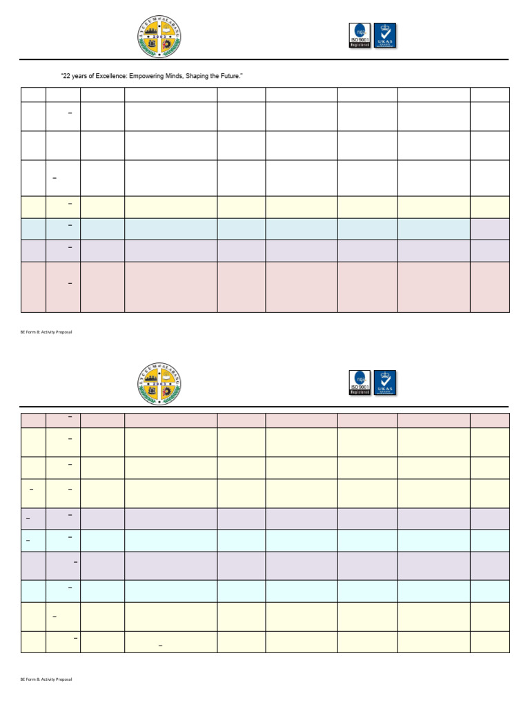 22nd Founding Anniversary Calendar of Activities Updated 10-3-25 | PDF ...