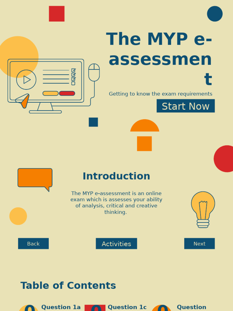 MYP E-Assessment Exam Requirements Guide | PDF | Thought | Learning