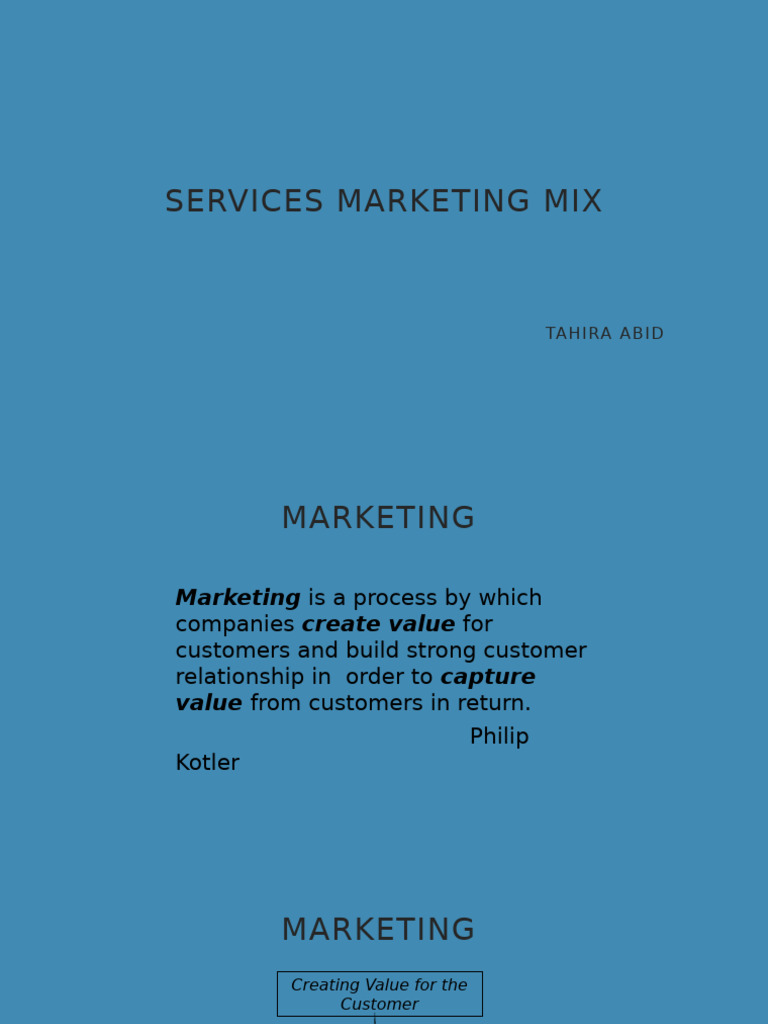 Services Marketing Mix | PDF | Marketing | Business Process