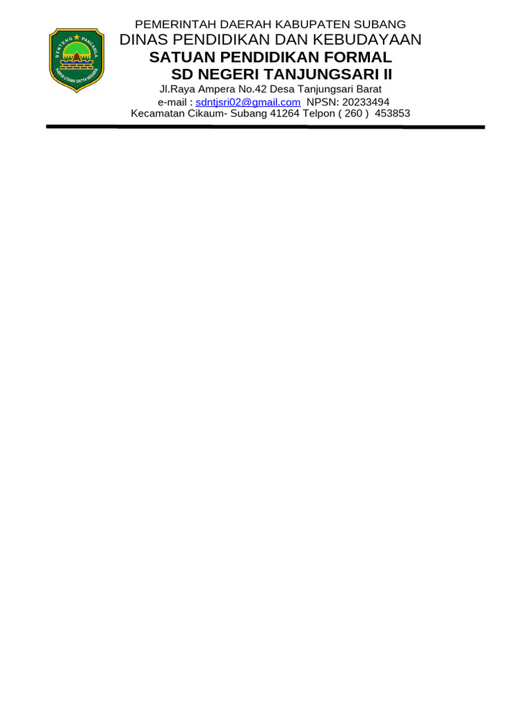 Kop Surat SD 2 | PDF