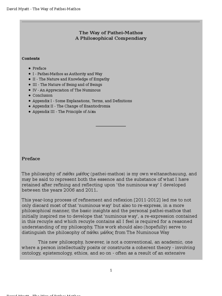 The Philosophy of Pathei-Mathos | PDF | Oedipus | Faith