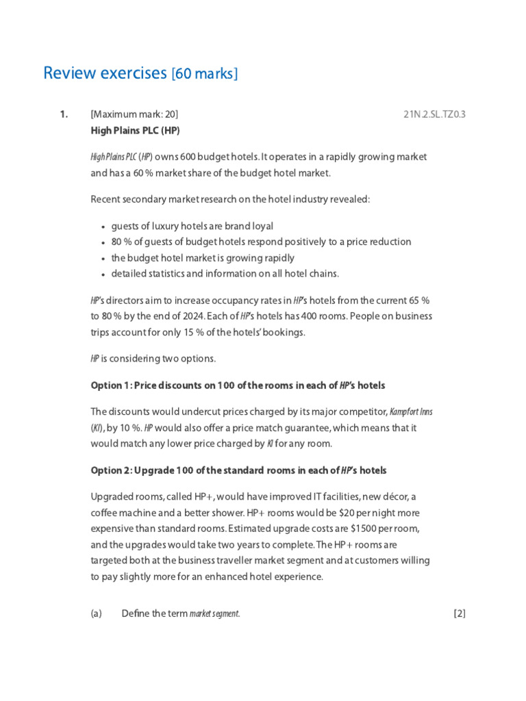 Hotel Market Strategies and Analysis | PDF | Hotel | Brand