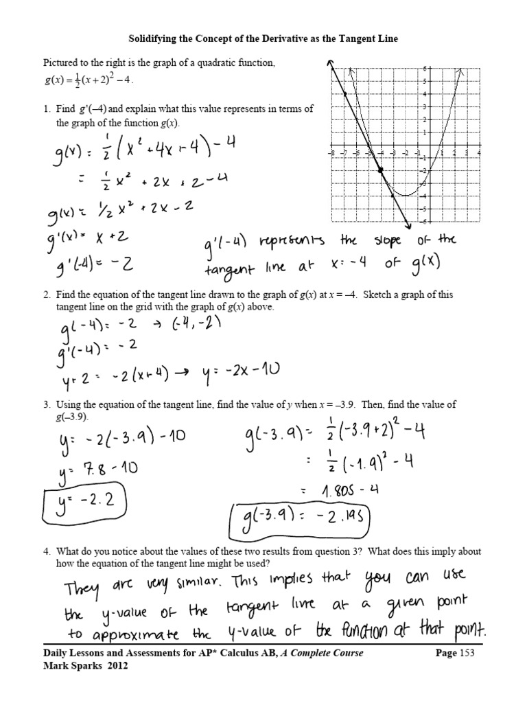 Solidifying+the+Concept+of+Derivatives+and+Tangent+Lines | PDF ...