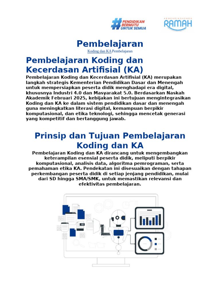 Pembelajaran Koding Dan Kecerdasan | PDF