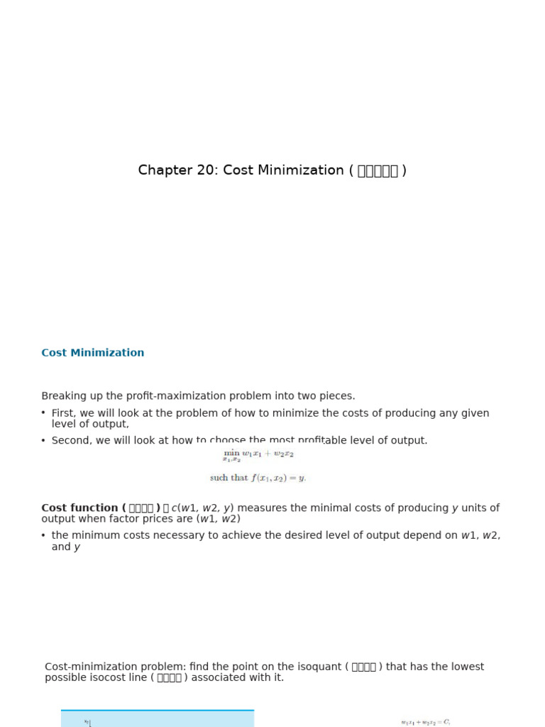 Cost Minimization Strategies | PDF