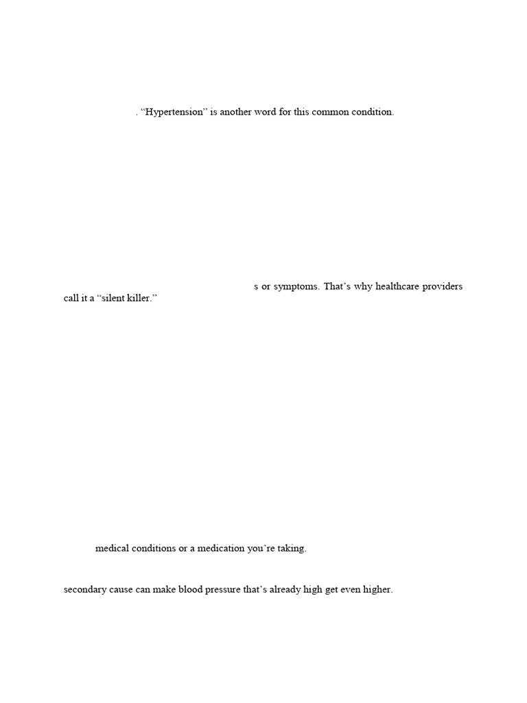 HTN | PDF | Hypertension | Blood Pressure