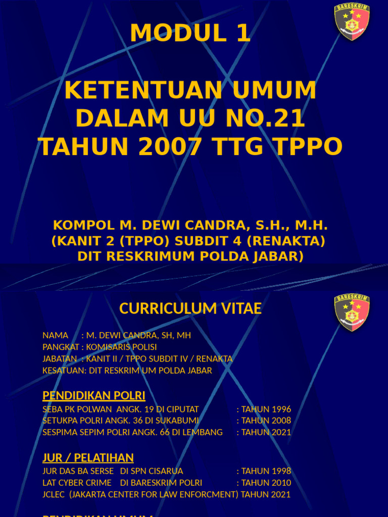 Modul 1 Ketentuan Hk. Tppo | PDF