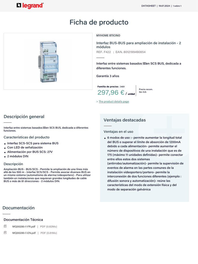 F422 ProductSheet 3 | PDF | Informática | Hardware de la computadora
