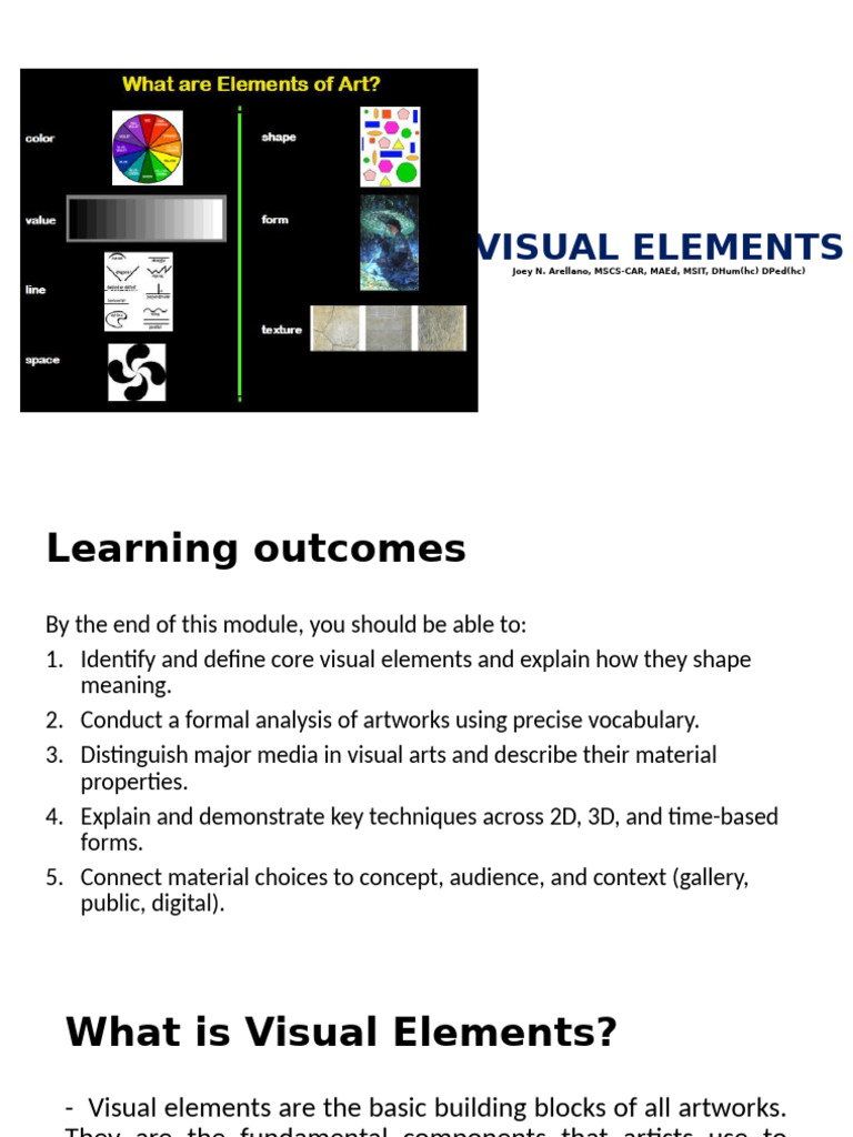 Core Visual Elements in Art Explained | PDF | Drawing | Paintings