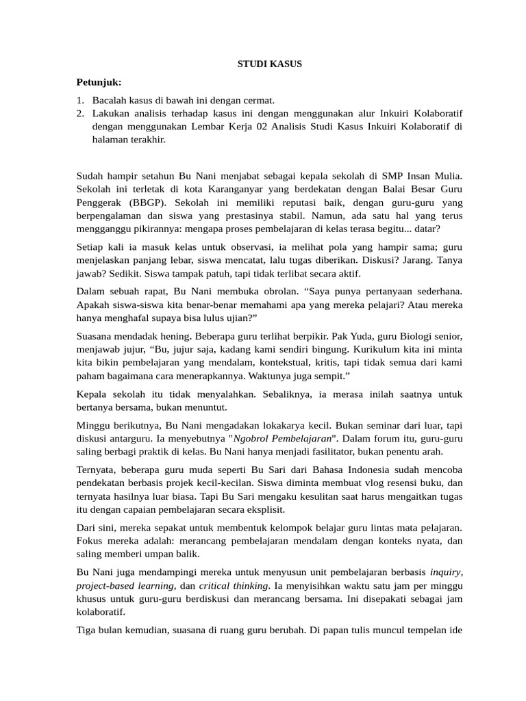 Lembar Kerja 02 Analisis Studi Kasus - Final | PDF
