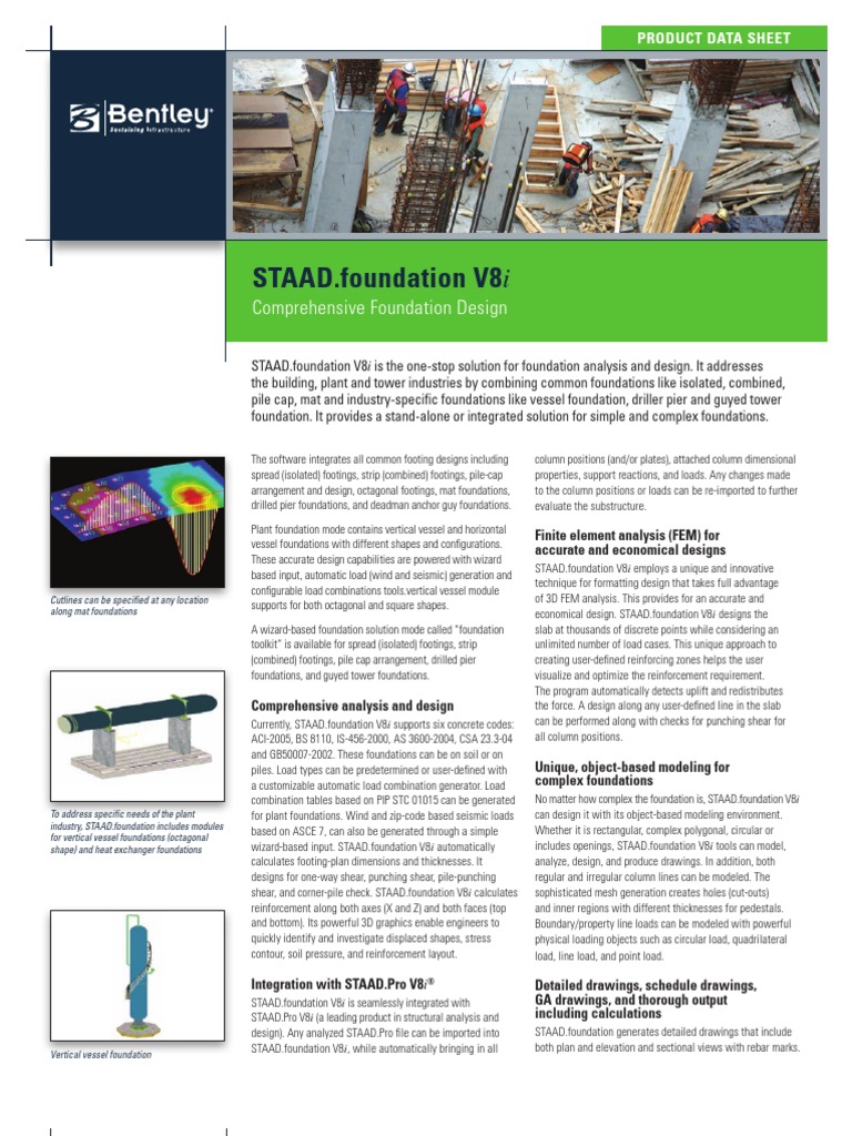Staad Foundation Data Sheet | PDF