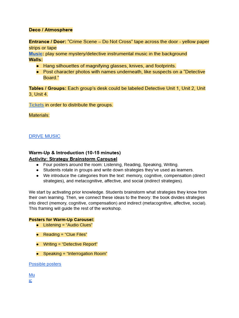 Workshop - Teaching Strategies | PDF | Metacognition | Vocabulary