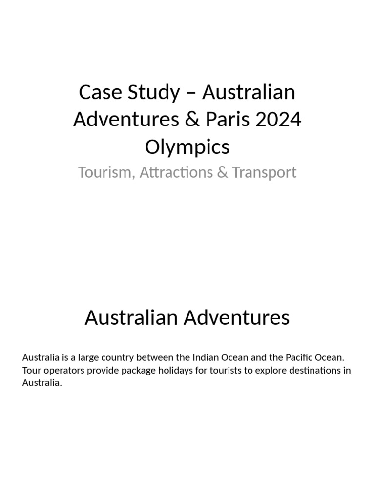 Case Study Tourism | PDF