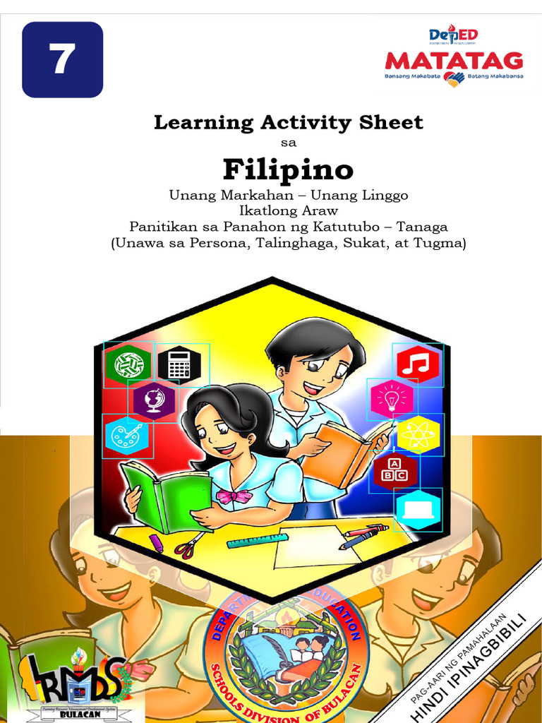 Filipino 7-LAS-Q1-W1D3-Panitikan sa Panahon ng Katutubo-Tanaga, Unawa sa Persona, Talinghaga ...