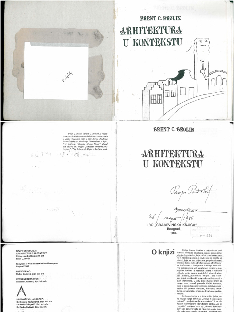 Arhitektura U Kontekstu - Architecture in CONTEXT - BRENT BROLIN ...