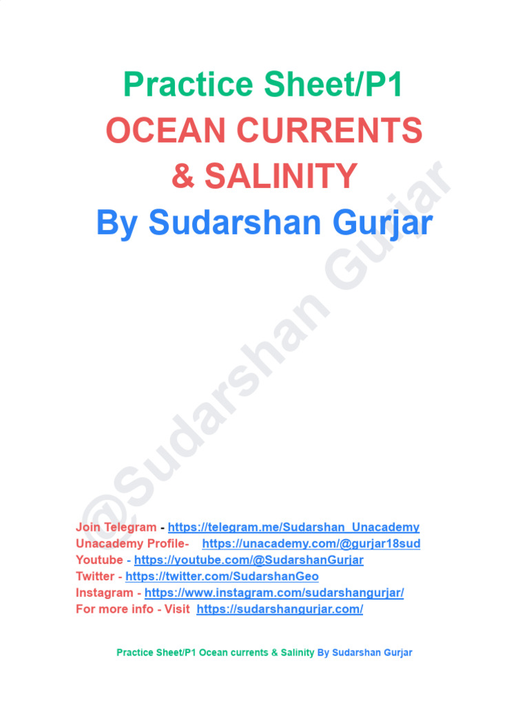 Ocean Salinity Currents | PDF | Oceans | Tropical Cyclones