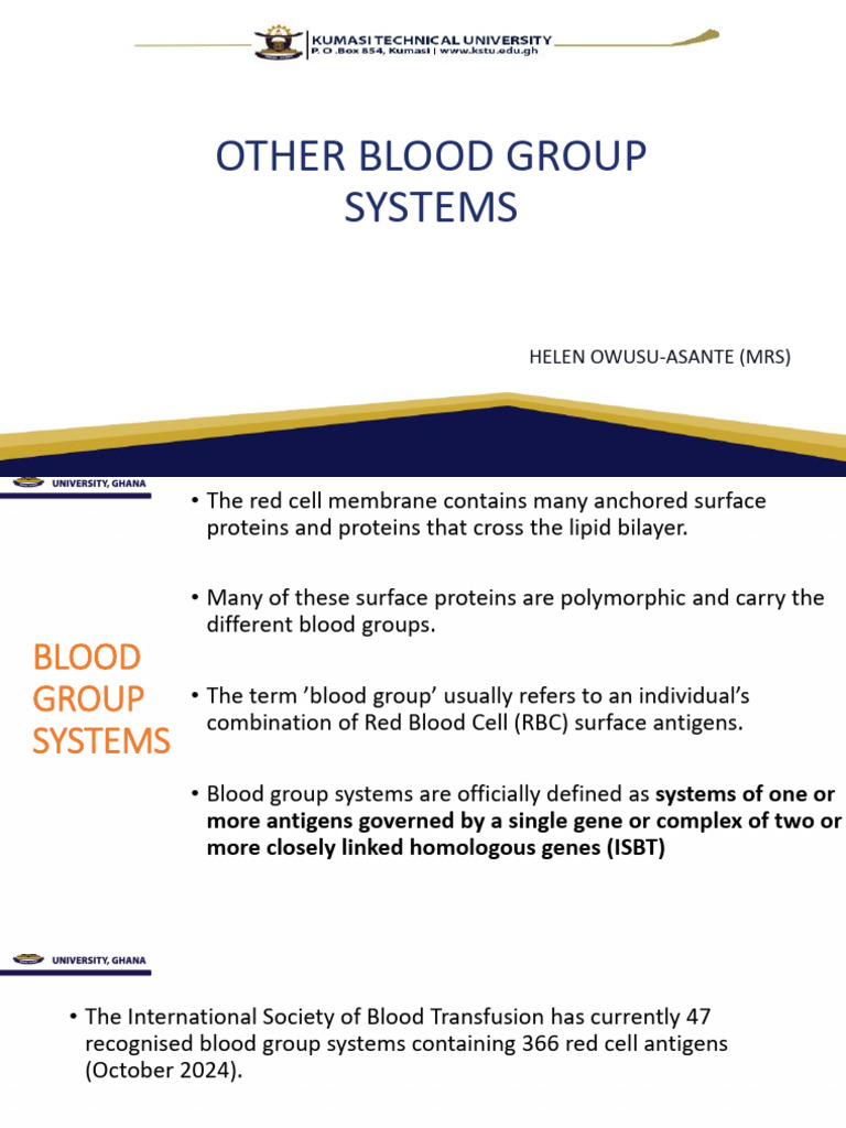 Other Blood Group Systems | PDF | Blood Type | Antibody