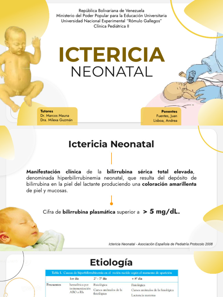 Ictericia Neonatal: Causas y Tratamiento | PDF | Medicina CLINICA ...