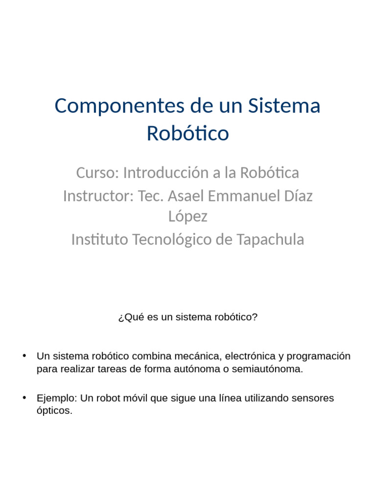 Tema 2 Componentes de Un Sistema Robotico | PDF | Solenoide | Sensor