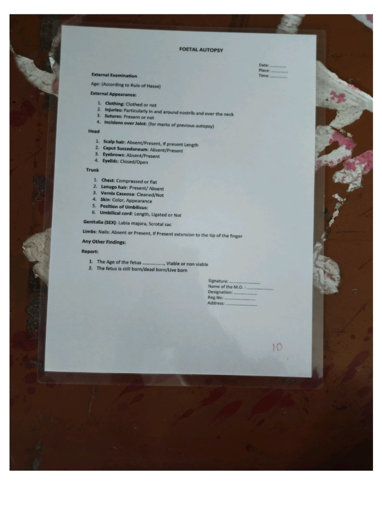 Fetal Autopsy | PDF