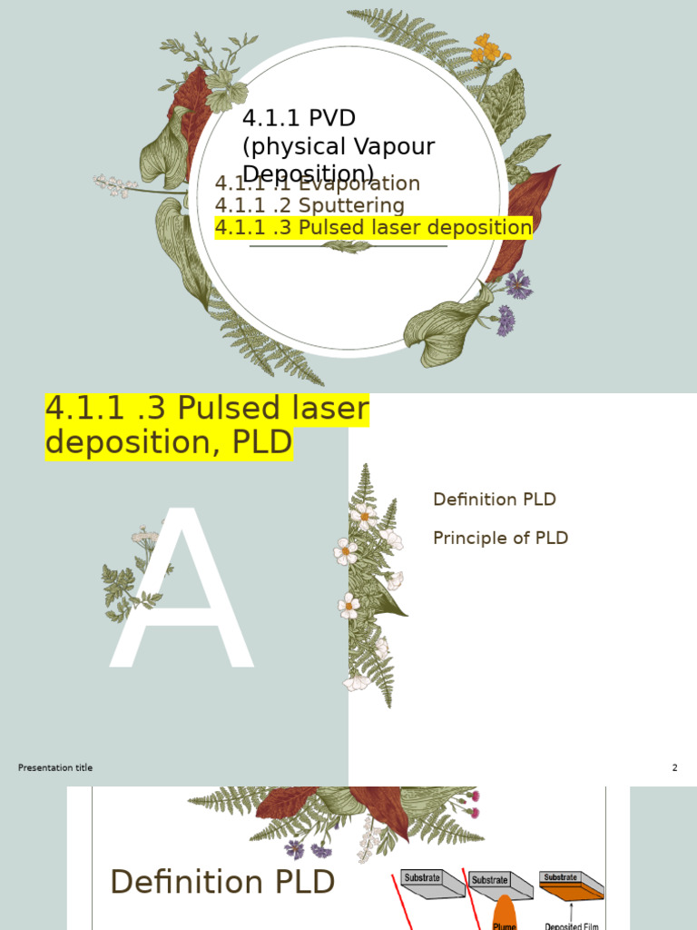 Topic 4.1.1.3 PVD - Laser Deposition | PDF | Laser | Thin Film