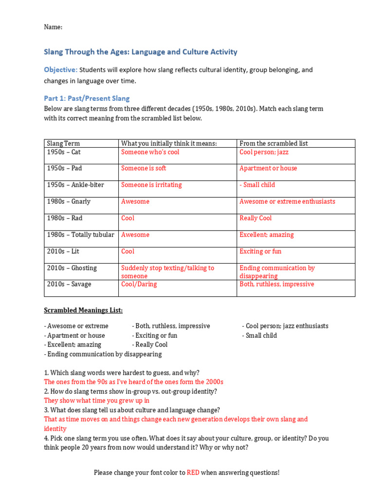 Exploring Slang and Euphemisms in Culture | PDF | Slang