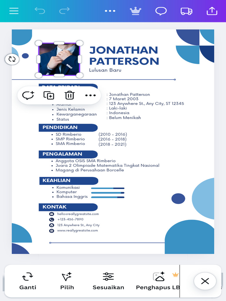 Profil Lulusan Baru Jonathan Patterson | PDF