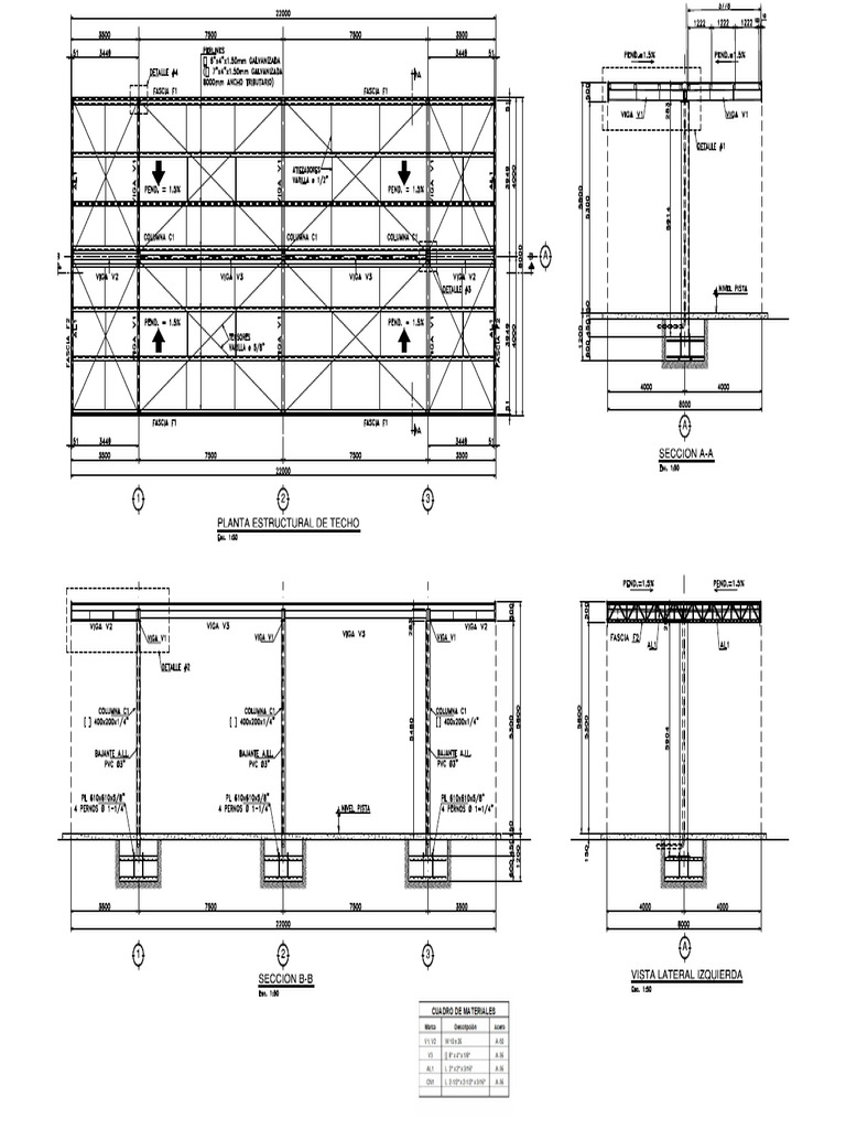 Planos Tradicional Columna Rectangular-Canopy | PDF