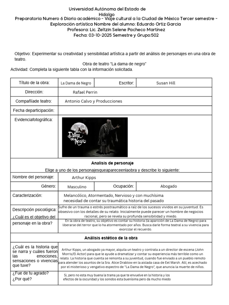Análisis de personajes en teatro y muralismo | PDF
