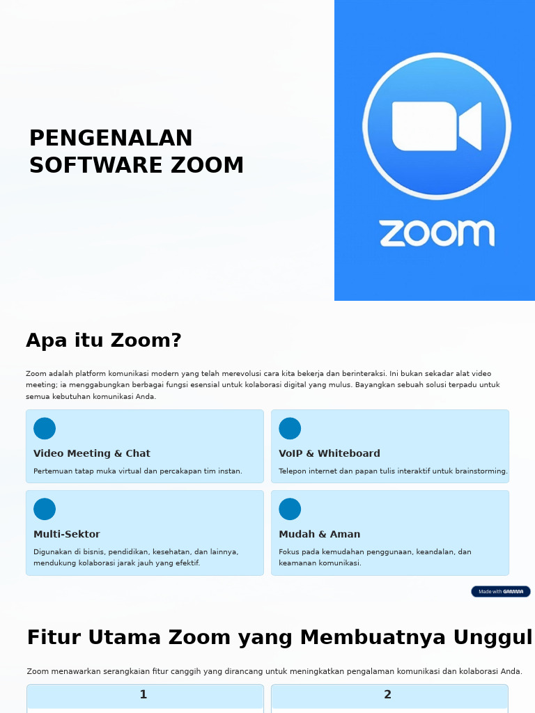 Pengenalan Software Zoom | PDF