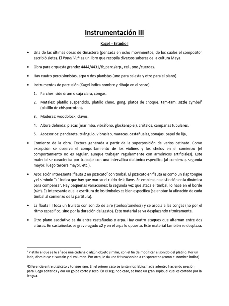 Kagel - Estudio 1 | PDF | Clarinete | Ritmo