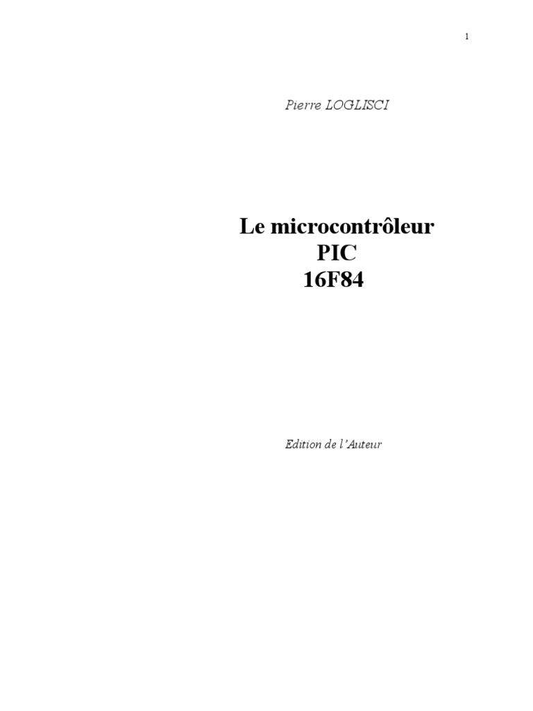 Pic 16f84 Fichier1 | PDF | Assembleur | Microcontrôleur
