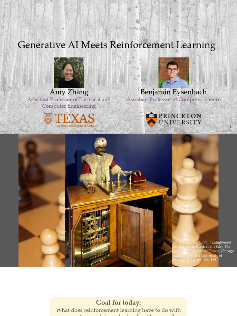 ICML 2026 Tutorial - GenAI + RL Generative AI Meets Reinforcement Learning | PDF | Machine ...