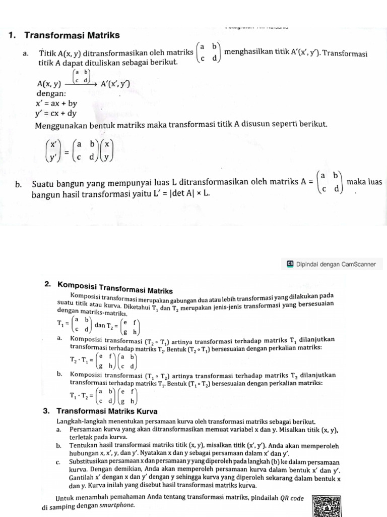 Transformasi Matriks | PDF