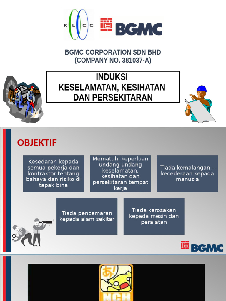 Induksi Keselamatan di Tapak Bina BGMC | PDF