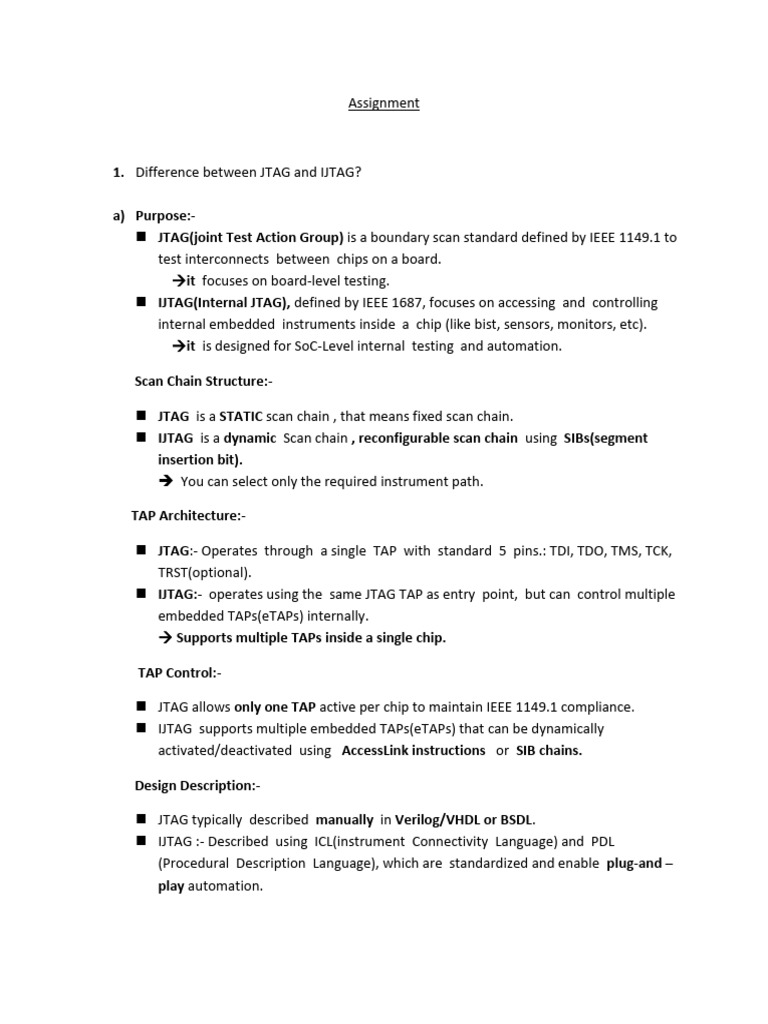 JTAG vs. IJTAG: Key Differences Explained | PDF | Computer Engineering ...