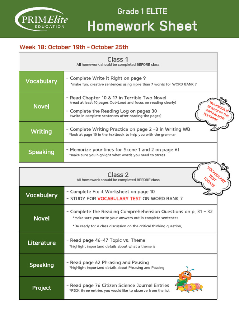 G1 WK 18 HW Sheet | PDF