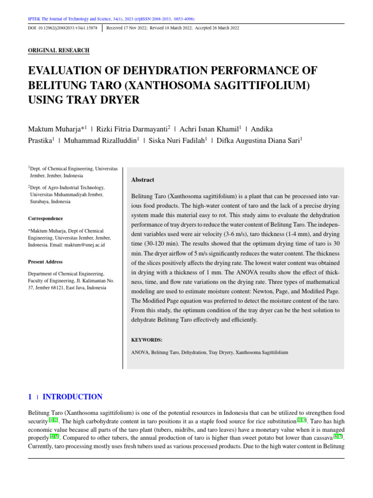 Evaluation of Dehydration Performance of | PDF | Clothes Dryer | Humidity