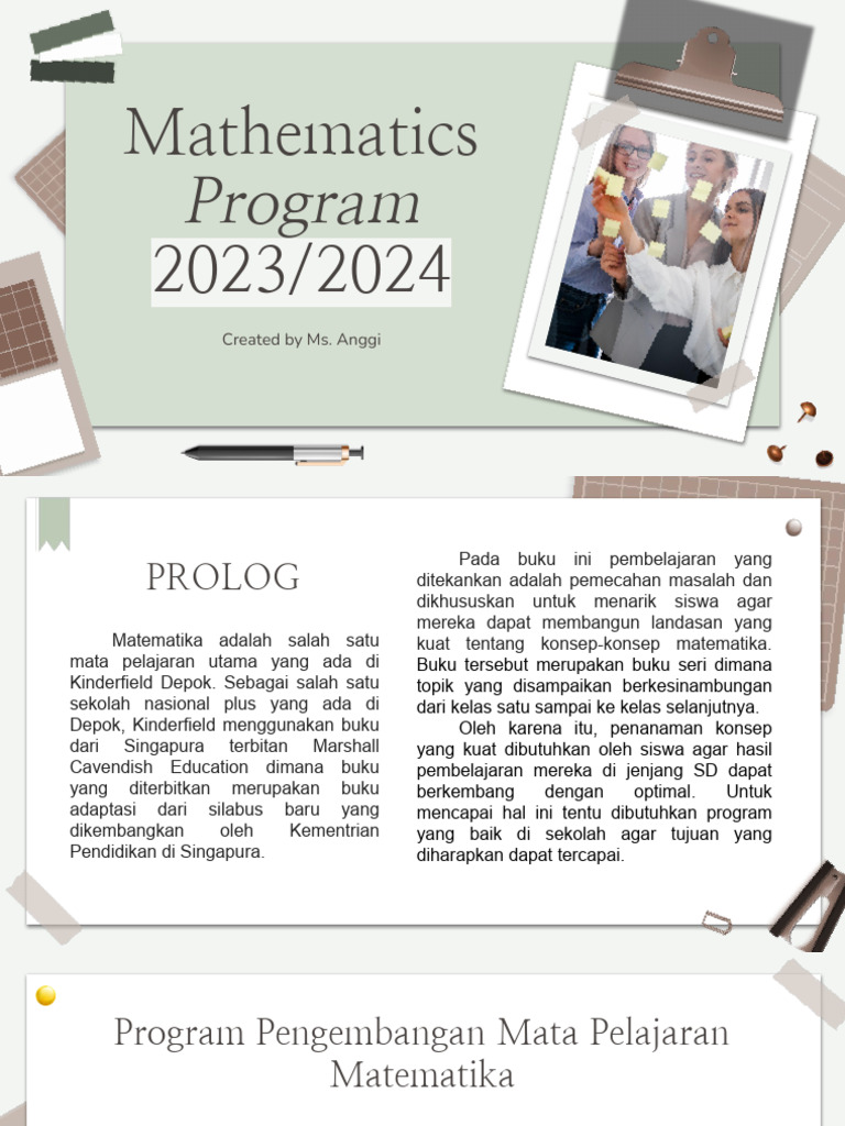 Program Pembelajaran Matematika 2023/2024 | PDF